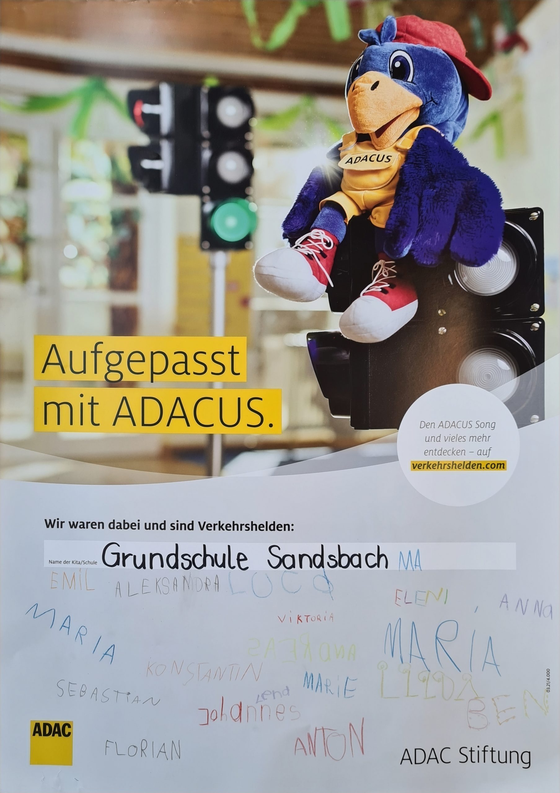 17.11.2022 – ADACUS – 1. Klasse | Grundschule Sandsbach